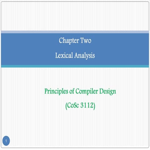 Chapter 2pptx Compiler Design Lecture Note Pptx Programming Languages Computing