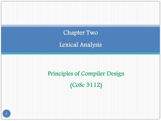 Compiler Design Project Ppt