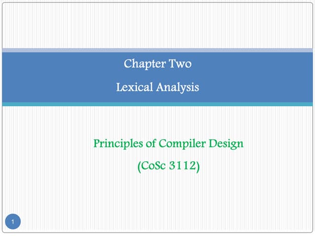 Chapter 1.pptx compiler design lecture note | PPTX