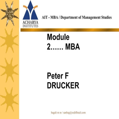 Management Guru; MBO; Managing people and Organization | PPT