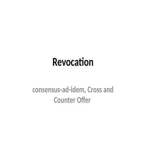 Chapter 2 Revocation Or Lapses Of Offer Pptx