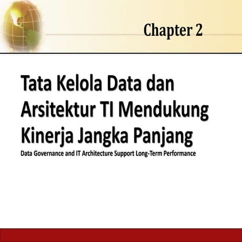 Tata kelola data dan arstektur Teknologi | PDF