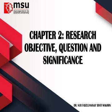 CHAPTER 2 Research objective and question | PPT