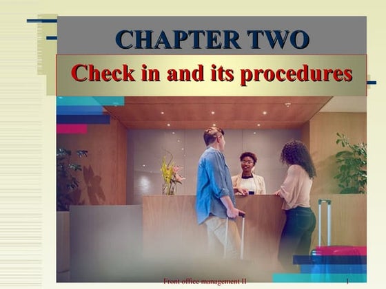 CHECK IN AND CHECK OUT PROCEDURES IN HOTEL | PPTX