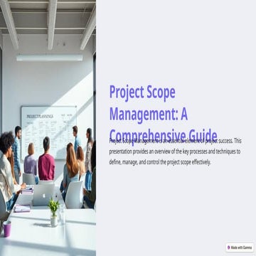 CHAPTER 2.Project Scope Management A Comprehensive Guide | PPTX
