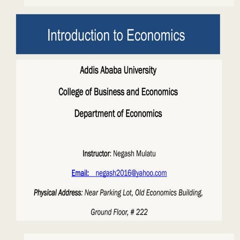 CHAPTER 2. Introduction to Economics ppt | PPTX