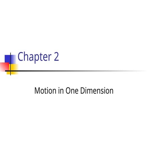 Motion in a straight line | PPT