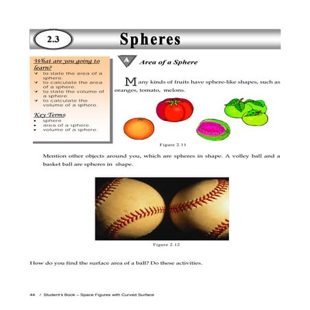 Cylinders, cones and spheres | PPTX