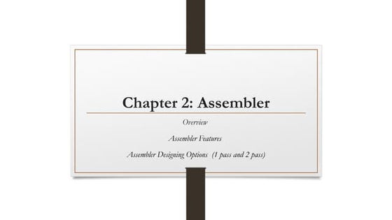 Design Of A Two Pass Assembler Pptx Programming Languages Computing