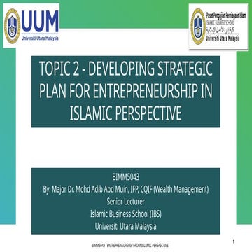 Chapter 2 - DEVELOPING STRATEGIC PLAN FOR ENTREPRENEURSHIP IN ISLAMIC ...