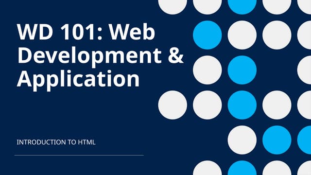 Chapter 2 Introduction To Html Basic Structures And Syntaxpptx