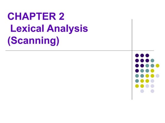 Lexical analyzer generator lex | PPT