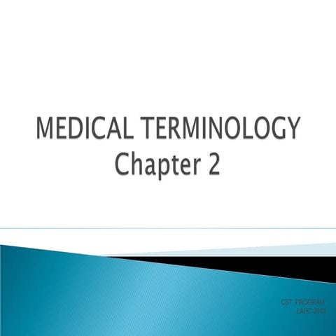 Chapter 2 medical terminology | PPT