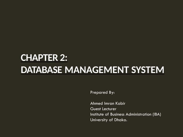 Introduction to databases | PPTX