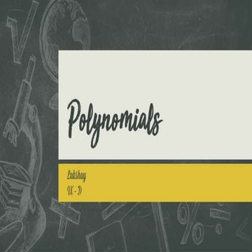 Polynomials - Maths Presentation | PPTX