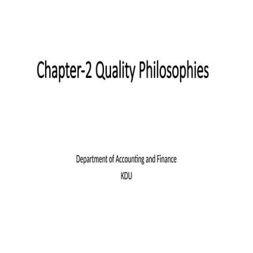 TQM - Crosby's Principle Philosophy (14 Points) | PDF