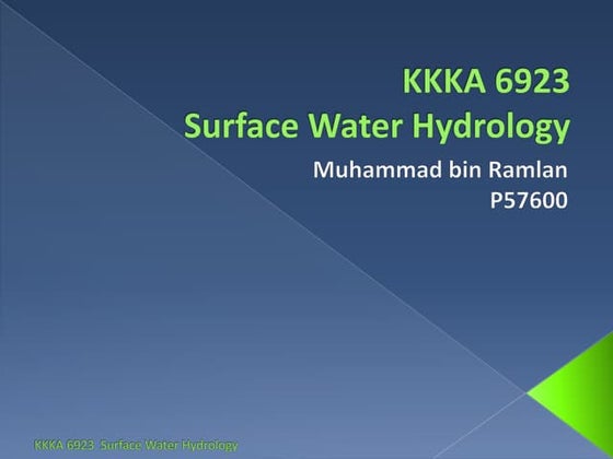 Rainfall analysis (Solved Examples)_Week2_CVE3305.pdf | Weather | Science