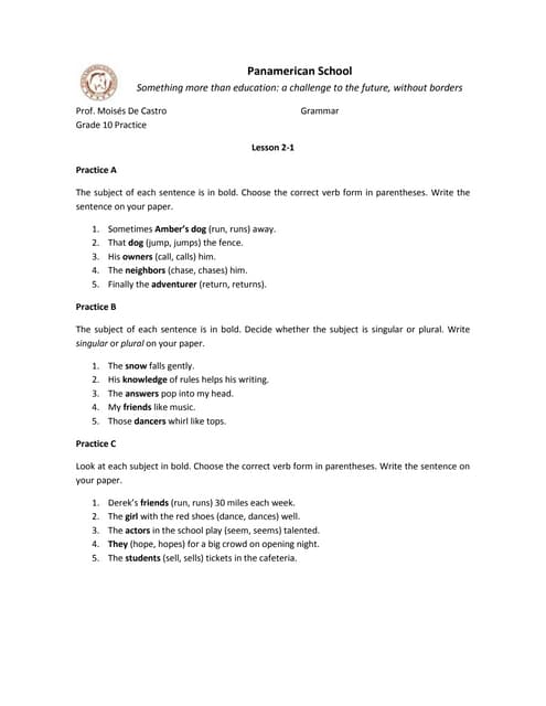 Simple present tense Grade 3 | PPTX