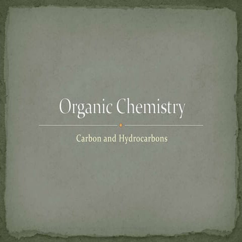 Chapter 20.1 : Introduction to Carbon and Organic Chemistry | PPTX