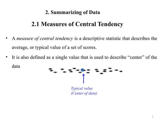 Measures of Central tendency | PPT