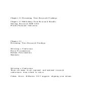 Chapter 22 Presenting Your Research Findings Chapter 23 | PDF