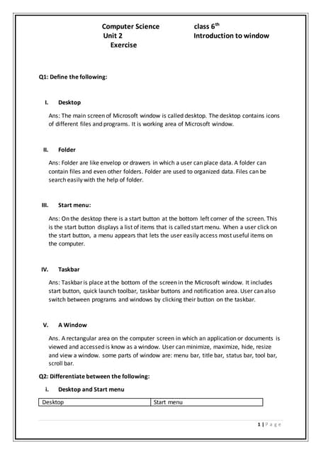 Beginning computer basics exercise | PDF