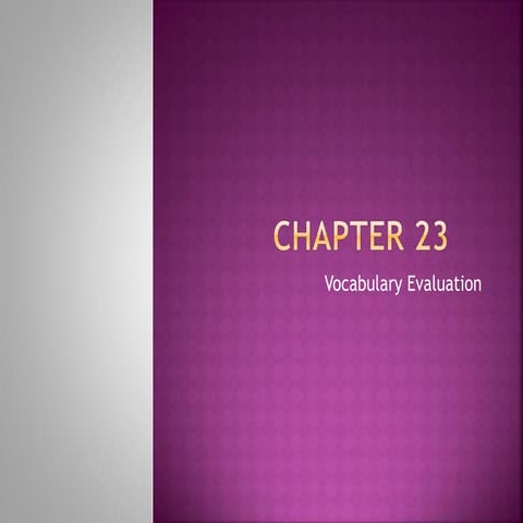 Chapter 23 vocabulary power 3 model presentation | PPT
