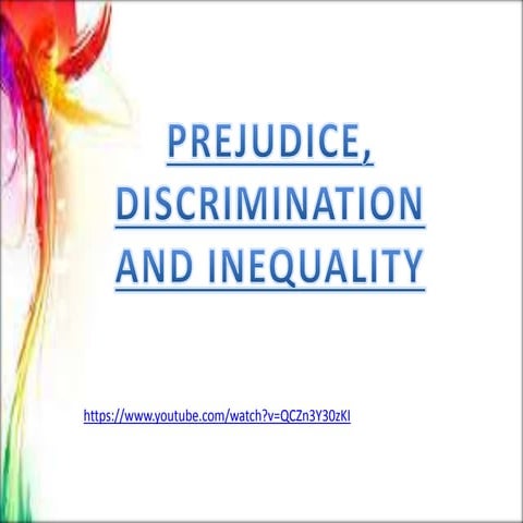 Chapter 24 prejudice, discrimination and inequality | PPTX