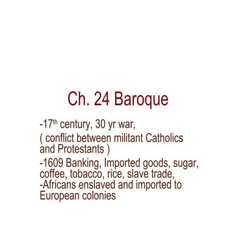 Chapter 24 Baroque Updated | PPT