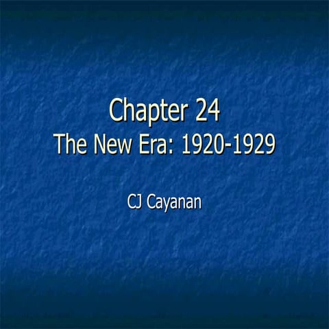 Chapter 24 AP American History | PPT