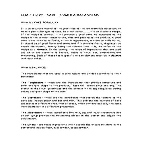 Chapter 25 cake mixing and baking | DOC