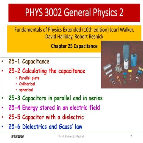 Chapter 25 capacitance phys 3002 | PDF