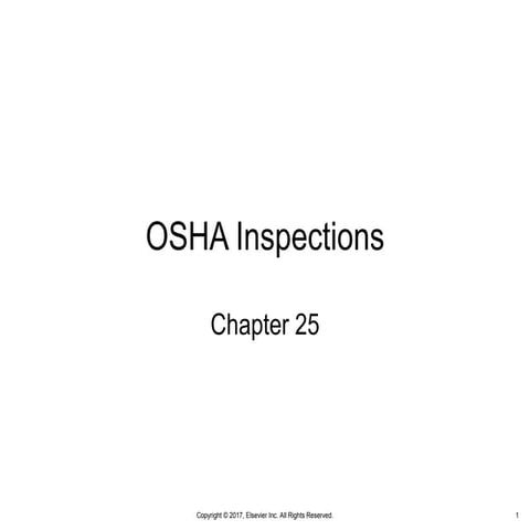 Chapter 25: OSHA Inspections | PPTX