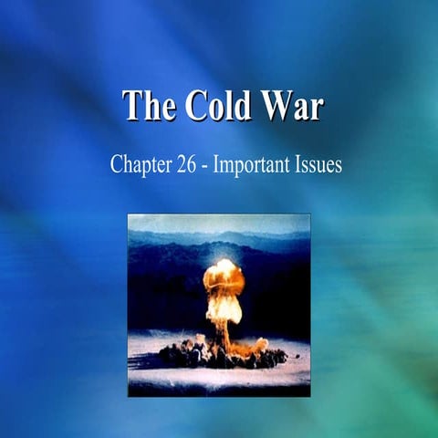 Chapter 26 The Cold War | PPT