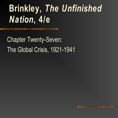 HIST 121 Chapter 27 | PPT