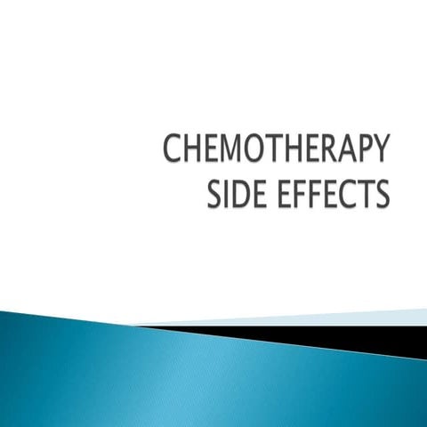 Chapter 27 chemotherapy side effects dr lms | PPTX
