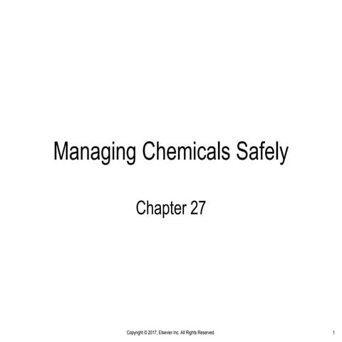 Chapter 27: Managing Chemicals Safely | PPTX