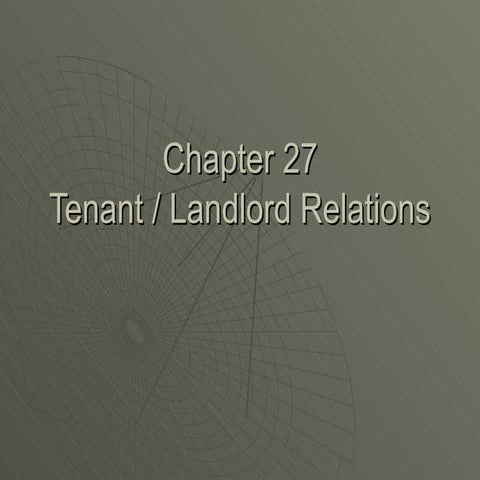 Chapter 27 pp | PPT | Real Estate Renting and Leasing | Real Estate