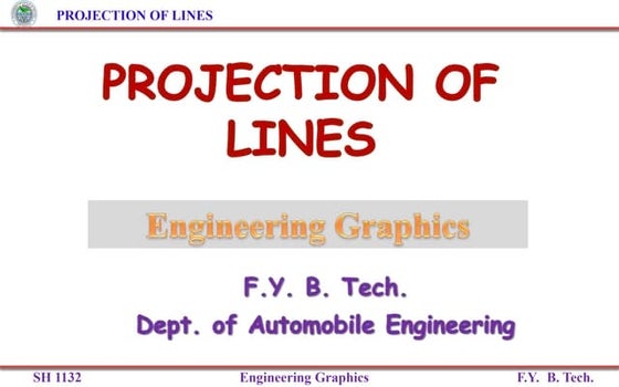 Engineering Graphics - Projection of points and lines | PPT