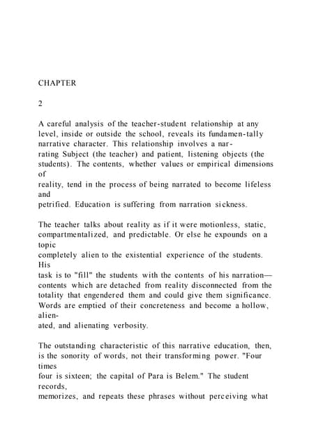 Paulo Freire's contrasting concepts of the banking model.pptx