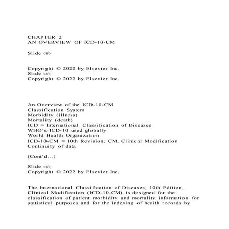 CHAPTER 2AN OVERVIEW OF ICD-10-CMSlide ‹#›Copyright | DOCX