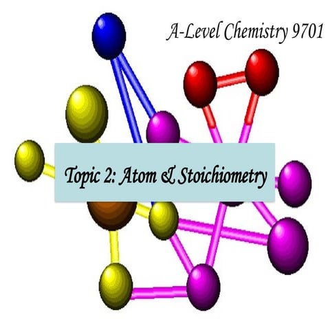 A LEVEL Chapter 2 Atoms & Stoichiometry.pptx
