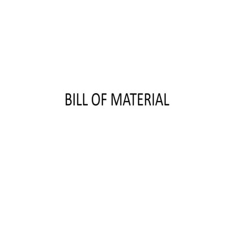 SAP BILL OF MATERIAL BOM Process details.PPT
