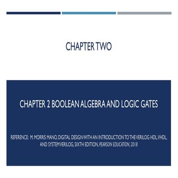 Chapter 2 Boolean Algebra digital system design pdf | PDF