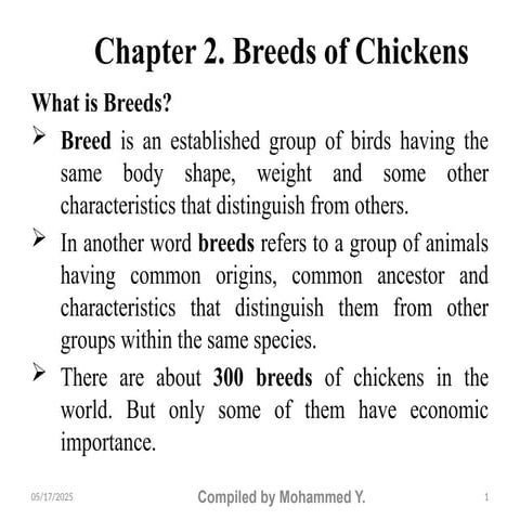 Introduction to poultry production | PPTX