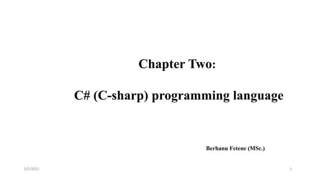 Chapter 2 C Pptx Programming Languages Computing 8934