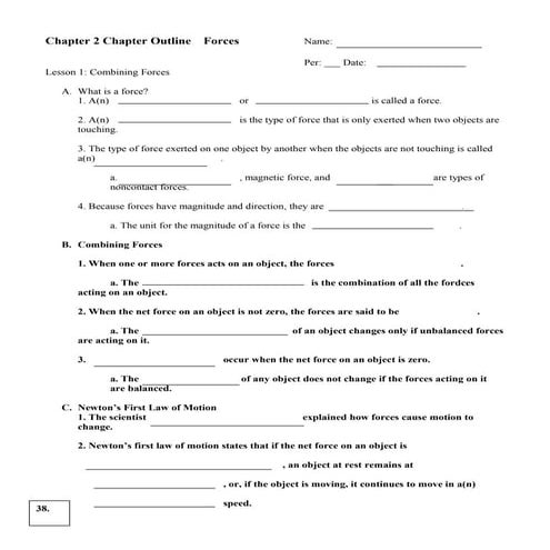 Chapter 2 chapter outline forces name | DOC