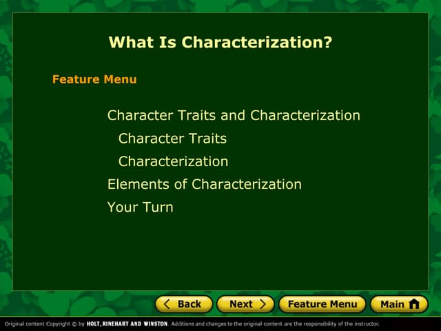 Characterization steal method | PPTX