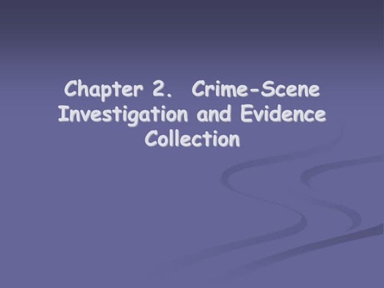 Principles of forensic science | PPT