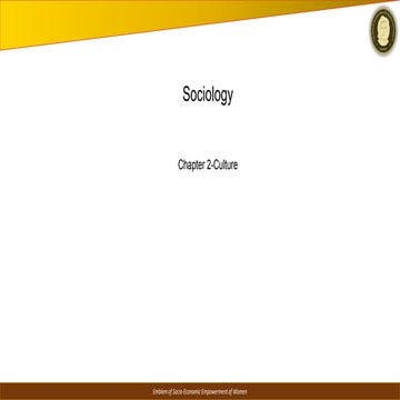 Chapter 2 Culture-Introduction to Sociology | PPT